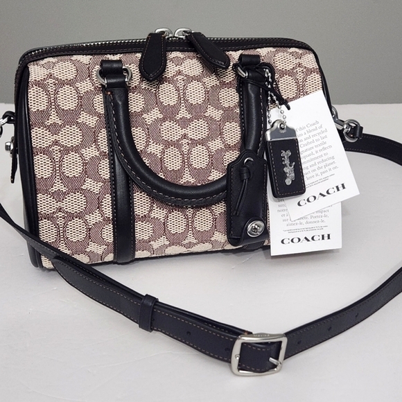 Coach | Bags | Nwt Coach Ruby Satchel 25 Signature Textile Jacquard ...